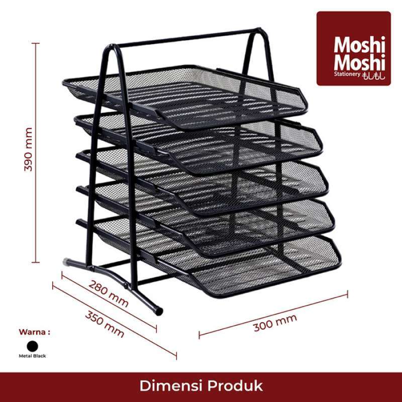 Jual Document Tray Desk Storage Rak Kertas File Dokumen 5 Susun Jaring ...
