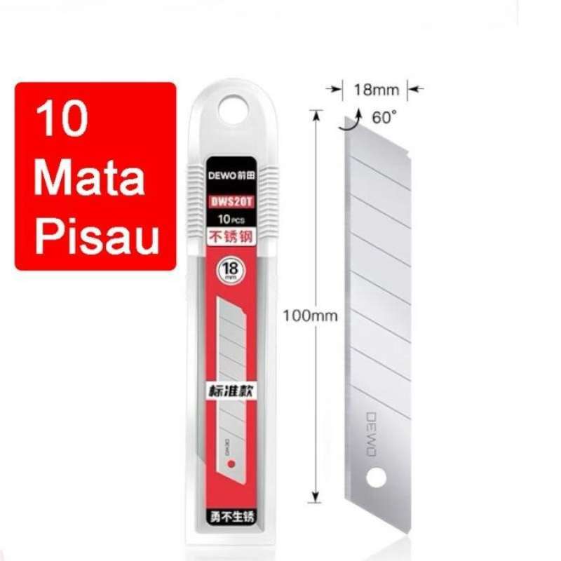 Jual 6in1 Pisau Cutter 18mm Multifungsi Baja Cuter Besi Stainless Besar ...