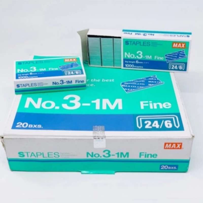 Jual Isi Staples Max No.3 (24/6) Original Di Seller Tombstone ...
