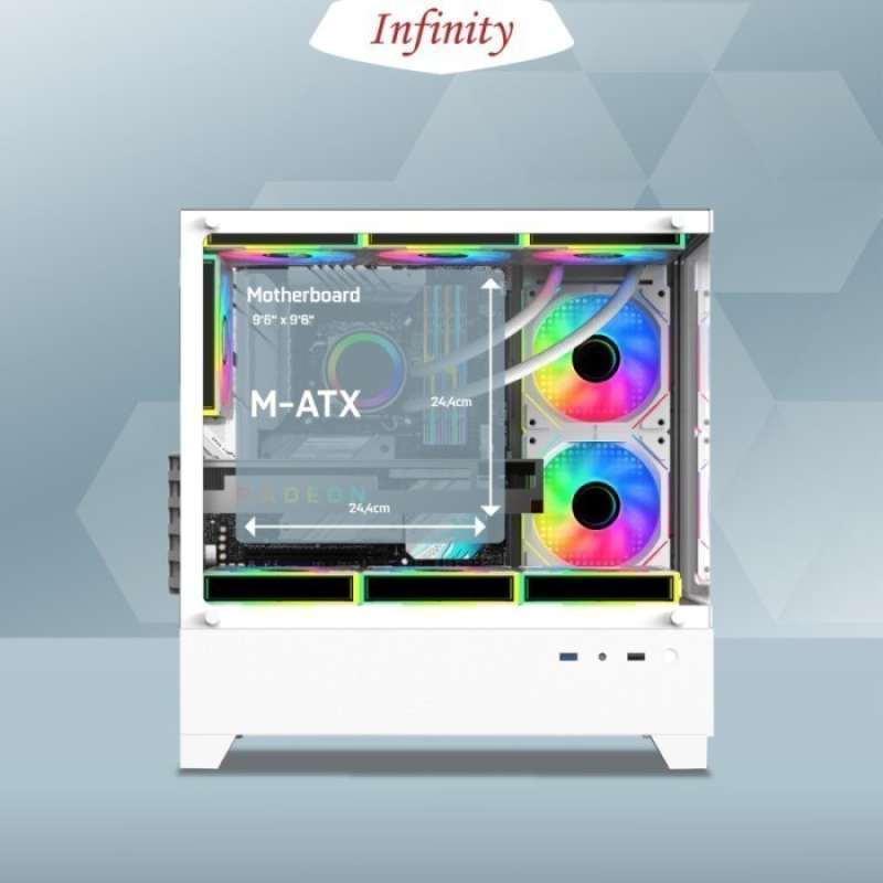 Jual Infinity Frey White - M-atx / Gaming Case Di Seller Ascarya Comp ...