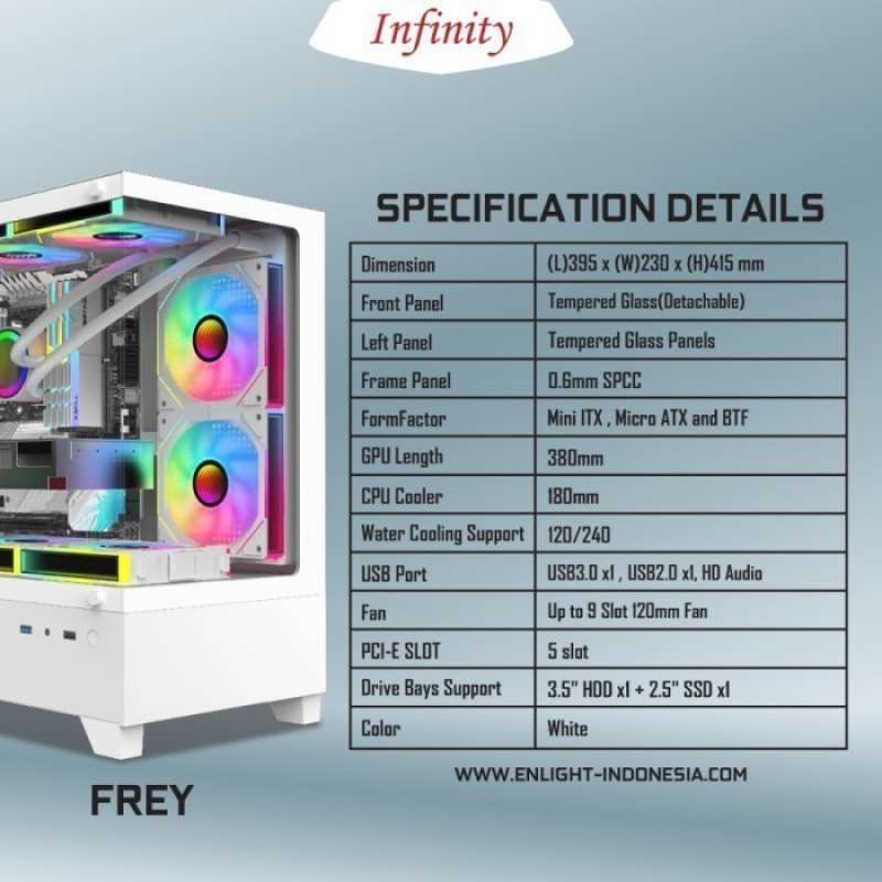 Jual Infinity Frey White - M-atx / Gaming Case Di Seller Ascarya Comp ...