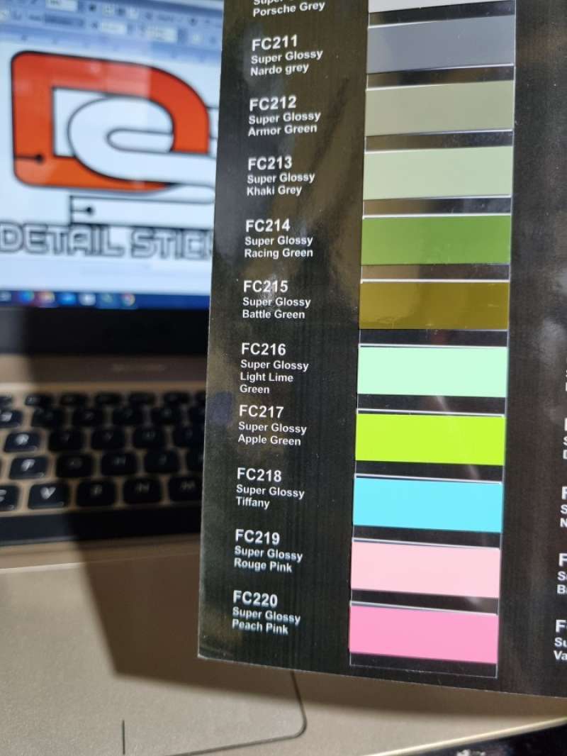 Promo New Roll Sticker Fanchi Fc215 Super Gloes Battle Green 50cm 8,5 ...