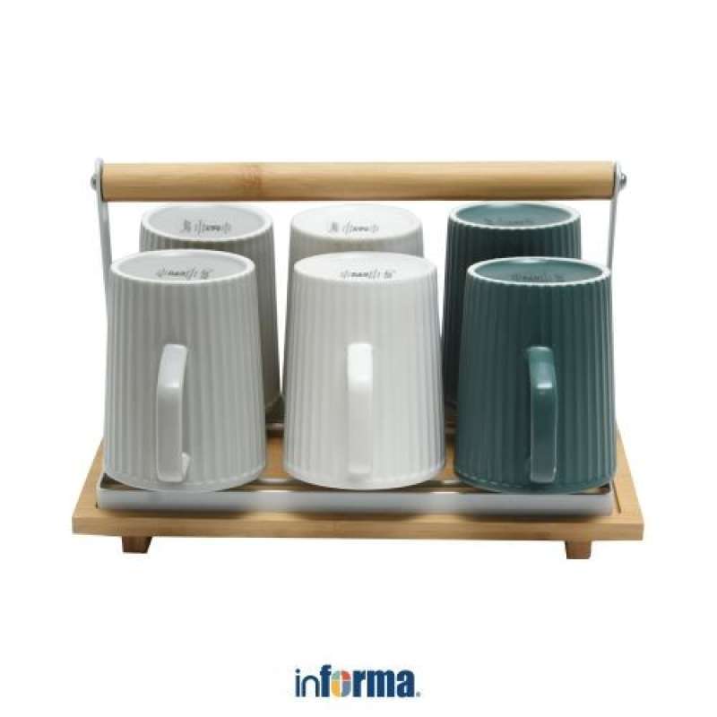 Promo Informa - Appetite Set 6 Pcs Selvy Mug Dengan Rak Terbaik Diskon ...