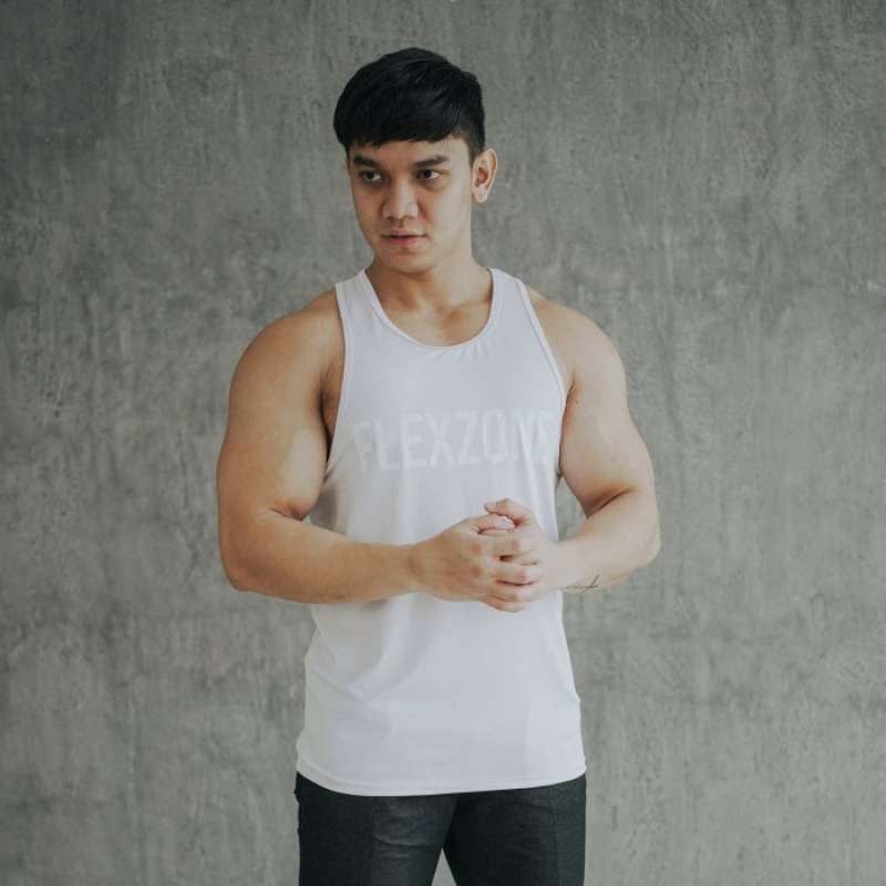 Jual Flexzone Stringer Gym Sport Basic Series Fss-028 - Putih Xl Di ...