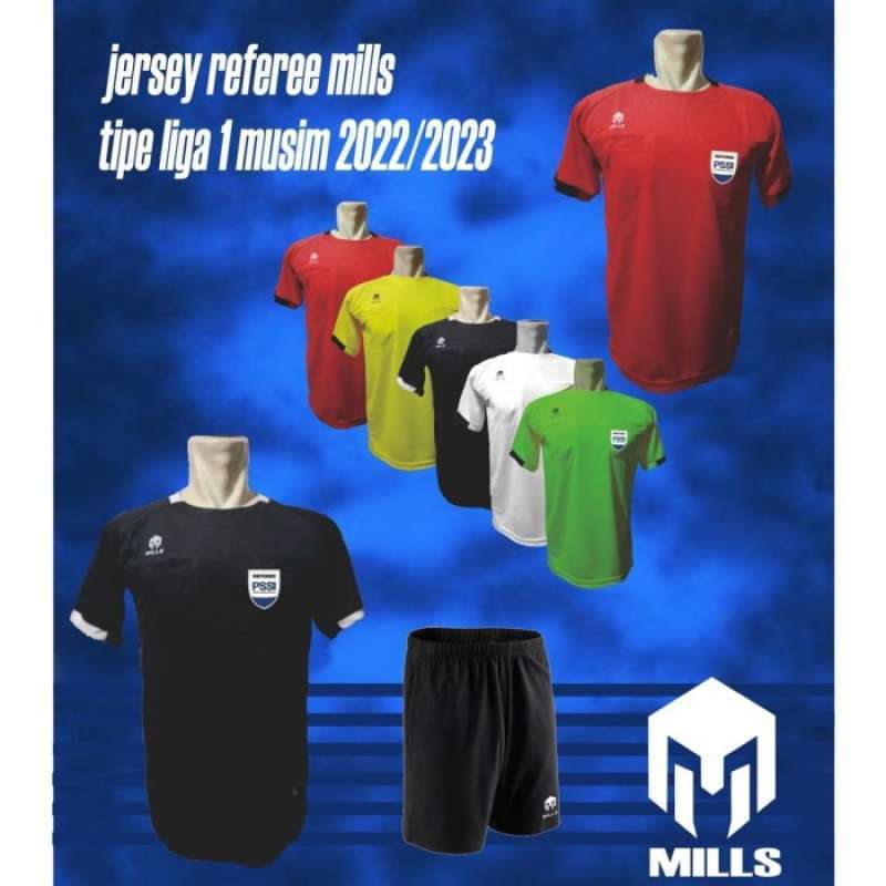 Jual New Baju Wasit Mills Tipe Bri Liga 1 Musim 2022/2023 Logo Referee ...