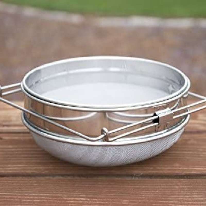 Promo Saringan Madu Stainless Double Layer Honey Sieve Mesh Filter 23cm ...
