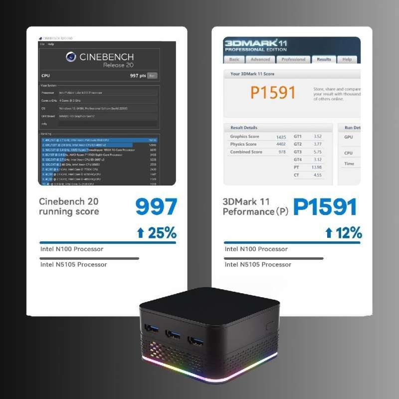 Jual T9 Plus Ultra-mini Pc - Intel Alder Lake N100 - Lpddr5 16gb Ram Ssd 512gb Rom Di Seller ...