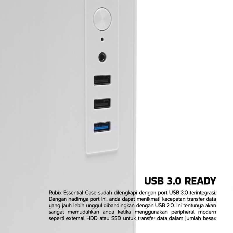 Promo Casing Pc Digital Alliance Rubix Essentials M-atx Itx Case Office ...