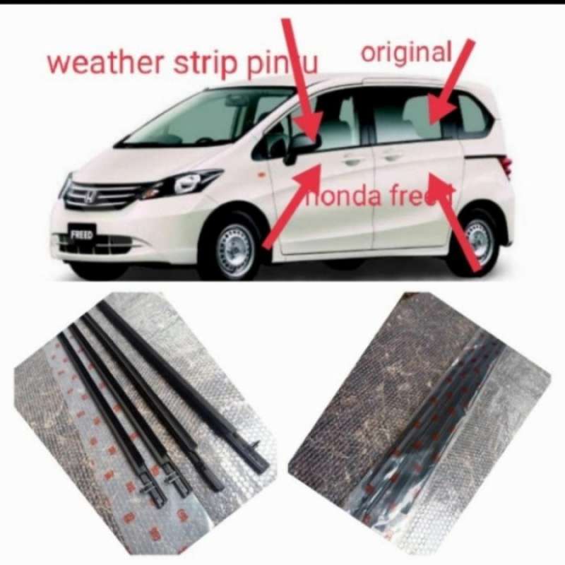 Jual Pelipit Kaca Luar Water Strip Honda Freed Original - Kanan Tengah ...