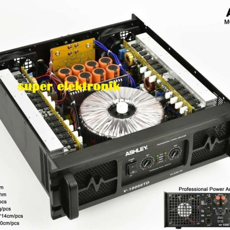 Jual Power Amplifier 2 Channel Original Ashley V18000td Power Amplifier ...