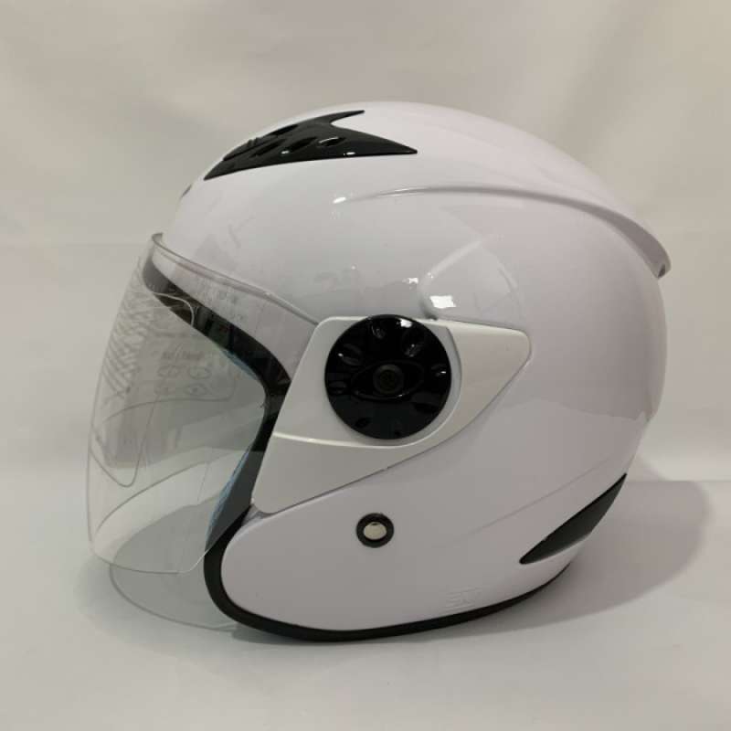 Jual Helm Vision 2 Polos Putih Glossy Solid Helm Dewasa Sni - Kaca ...