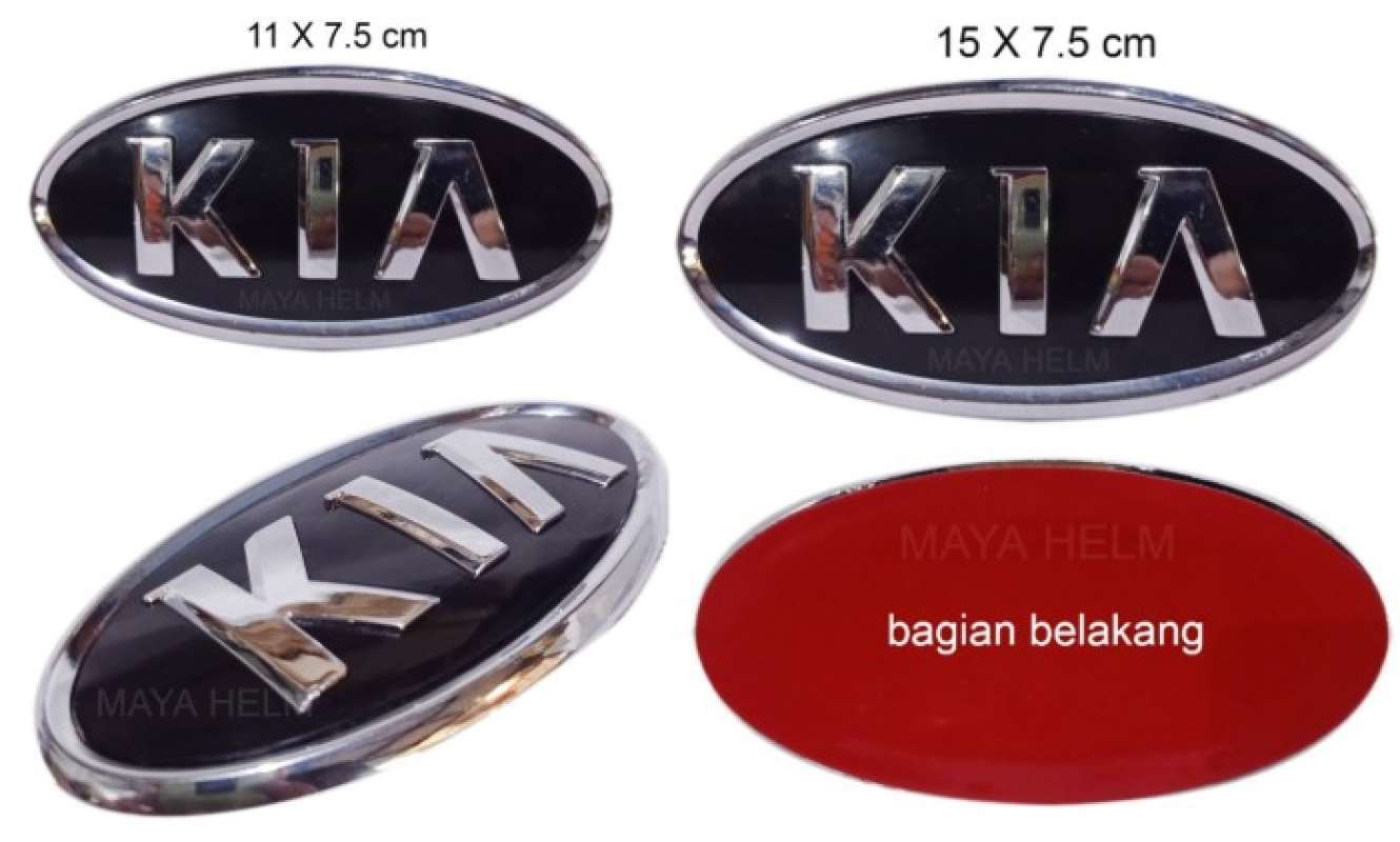 Jual Emblem Logo Mobil Kia Bulat Hitam Berbagai Ukuran Sistem Tempel ...