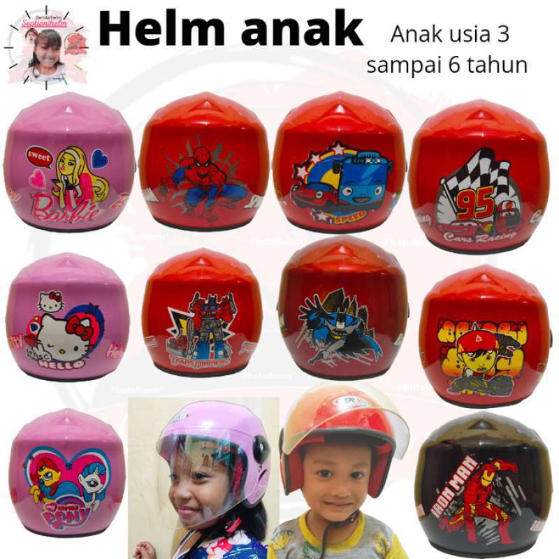 Jual Helm Anak Anak Umur 3 Sampai 6 Tahun Motif Sepeda Motor Sni ...