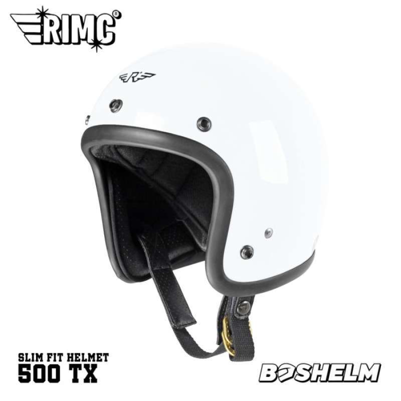 Jual Helm Retro Rimc Slim Head 500 Tx Solid Helm Half Face Sni - S-m ...