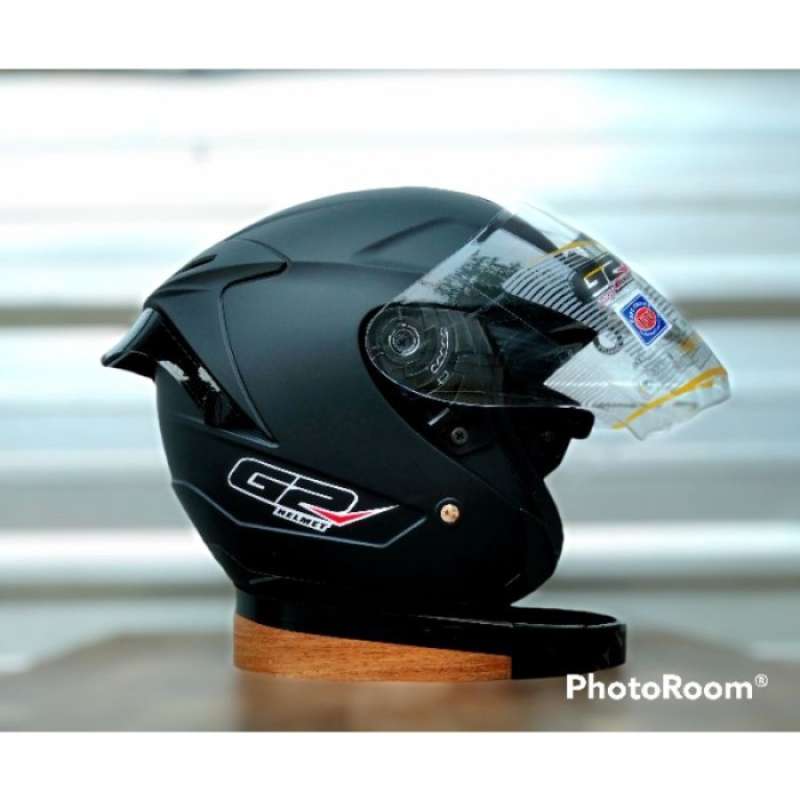 Jual Helm G2 Optimax Half Face Solid+spoiler Double Visor - Dof+spoiler ...