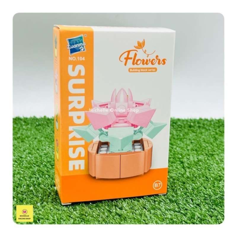 Promo Mainan Puzzle Bricks Balok Susun Flower Block Bunga Building ...