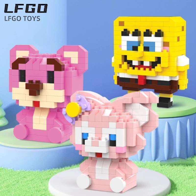 Promo Nano Block Kartun Mini Bricks Mainan Balok Susun - Luigi - Lala ...