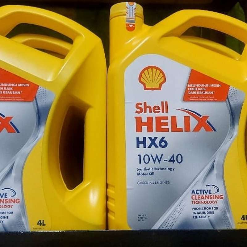 Promo Sale Oli Shell Helix Hx6 10w-40 100% Jaminkemasan 4 Liter New ...