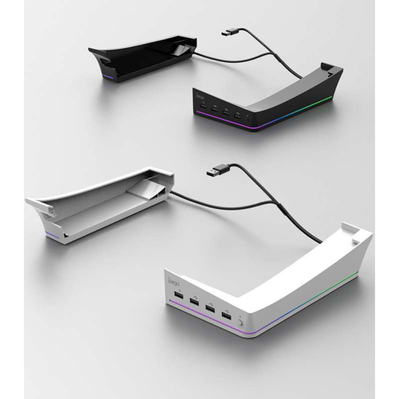 Jual Ipega 2 In 1 Horizontal Stand Rgb Lighting + Usb Hub Ps 5 Slim ...