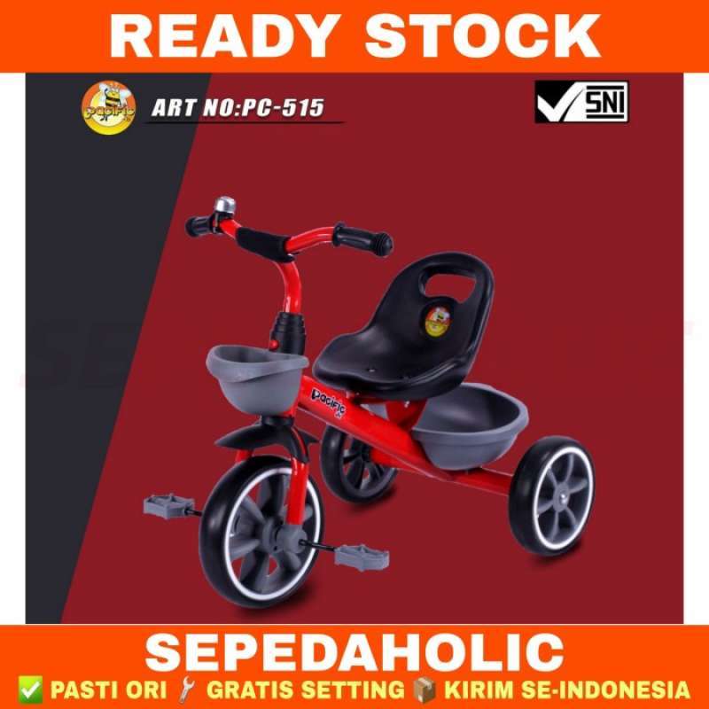 Promo Sepeda Roda Tiga 3 Pacific Pc 515 Tricycle Stroller Anak Diskon ...