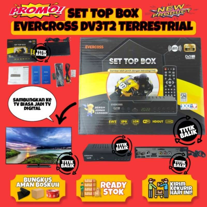 Jual Set Top Box Evercross Dvb T2 Terrestrial Stb Siaran Sinyal Tv ...
