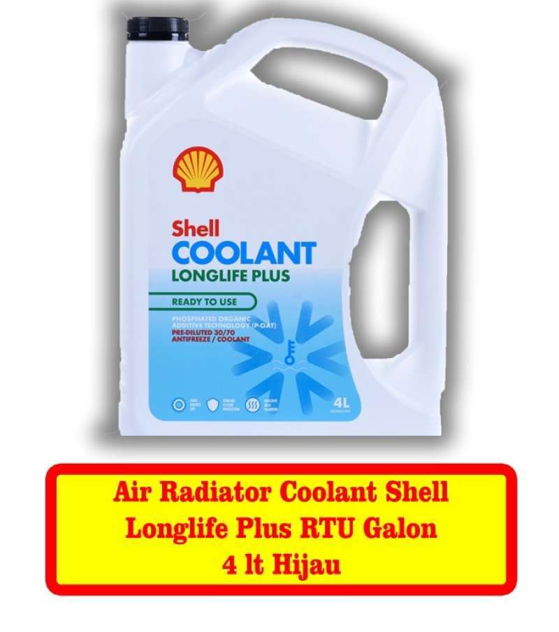 Jual Air Radiator Coolant Shell Longlife Plus Rtu Galon 4 Lt Hijau ...