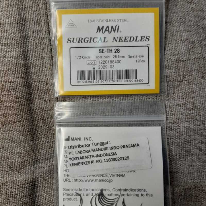 Promo Jarum Bedah Otot Hecting Se Th 28 Original Mani Japan. Surgical ...