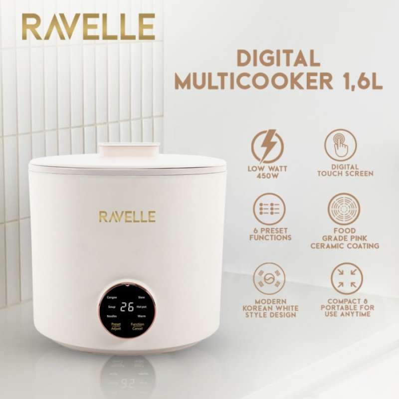 Promo New Ravelle Multicooker 1.6l - Panci Listrik Multifungsi Low Watt ...