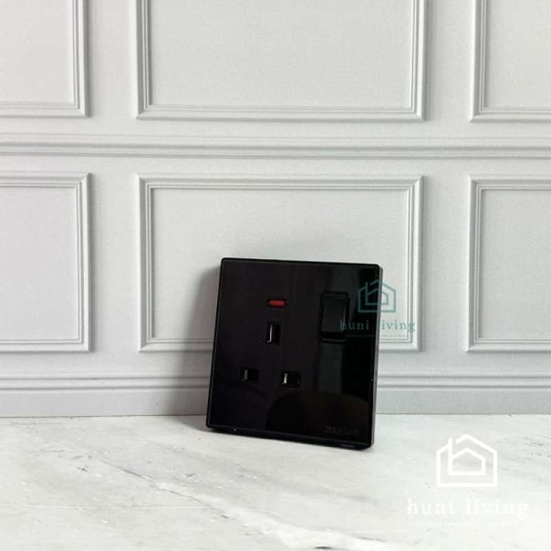 Promo Stop Kontak Ac Socket Ac + Switch 3 Kaki Style Hitam Glossy ...