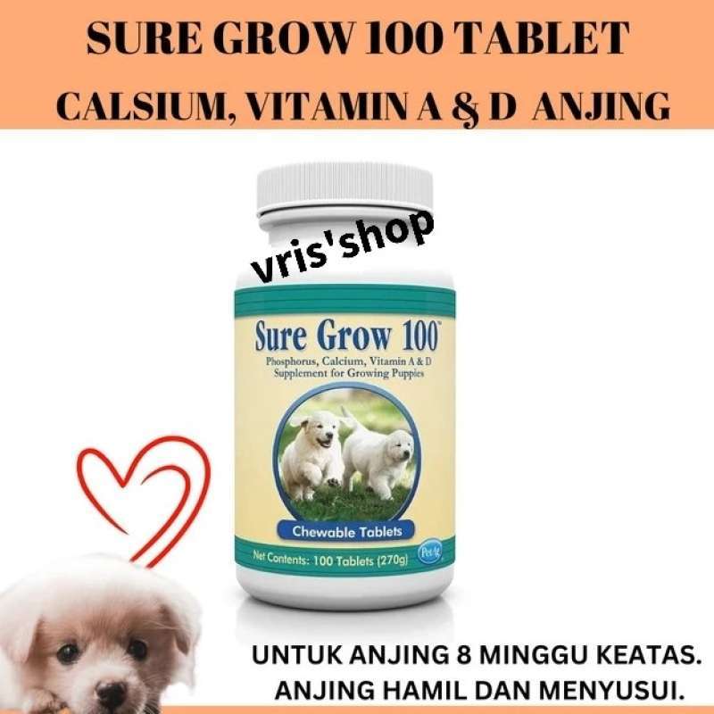 Promo Sure Grow 100 Tablet Kalsium Dan Vitamin A&d Utk Masa Pertumbuhan ...