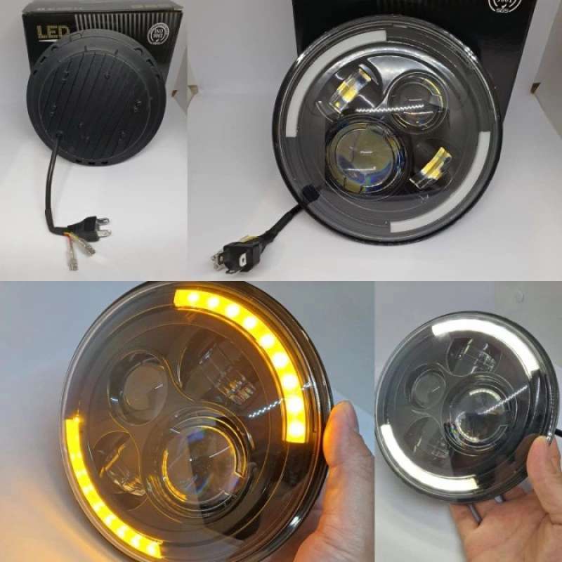 Promo Lampu Daymaker Led 7 Inch 4 Lensa 2 Warna High/low Terbaru 2024 ...
