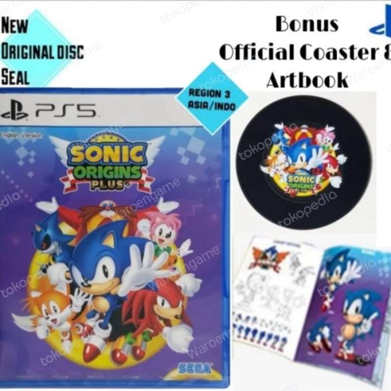 Promo Ps5 Sonic Original Plus + Artbook + Official Coaster English Asia ...