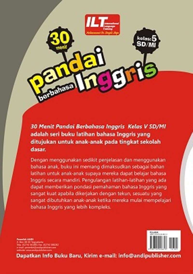 Promo Buku 30 Menit Pandai Berbahasa Inggris Untuk Kelas 5 Sd Mi