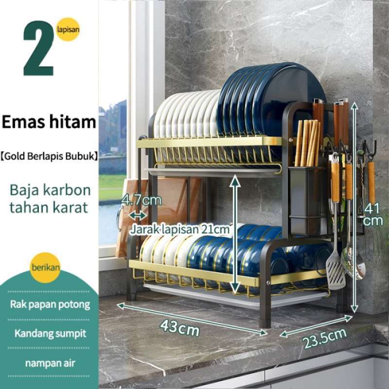 Jual Rak Piring Penyimpanan Stainless Stell - Rak Minimalis - Royalstar ...