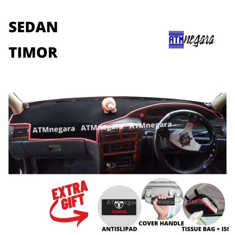 Promo Aksesoris Cover / Karpet Dashboard Mobil Timor - List Merah ...