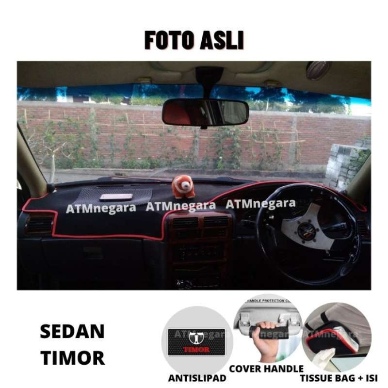 Promo Aksesoris Cover / Karpet Dashboard Mobil Timor - List Merah ...
