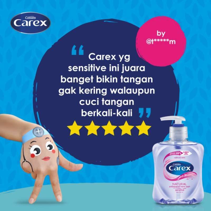 Jual Carex Hand Wash Sensitive - Sabun Cuci Tangan Antibakteri Refill ...