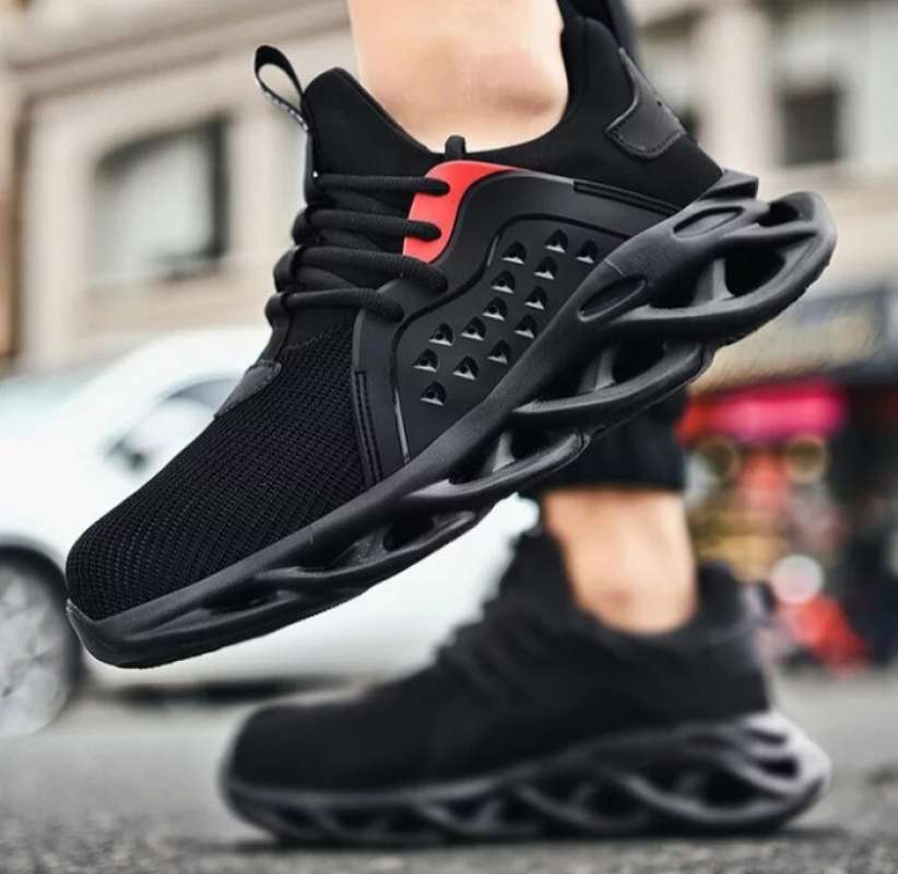 Promo Sepatu Safety V1 Ringan Ujung Di Lapisi Besi Ada Big Size - Hitam ...