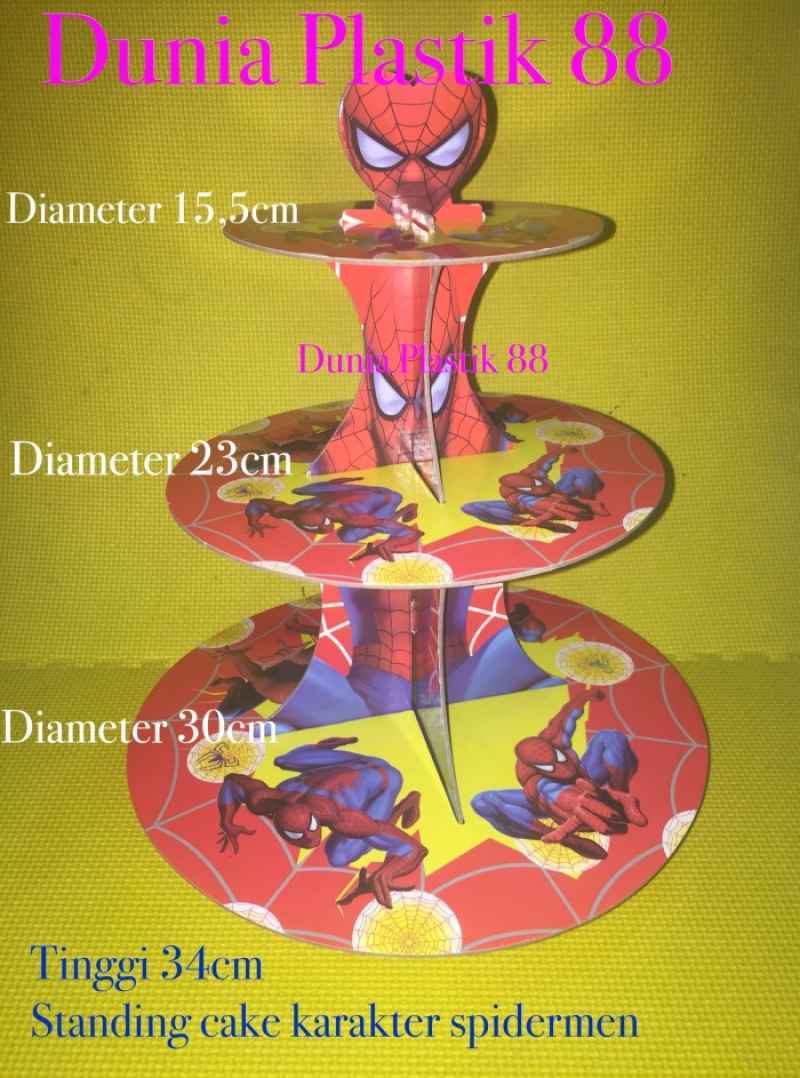 Promo Standing Stand Tempat Kue Cup Cake Cupcake 3 Tier Susun Motif ...