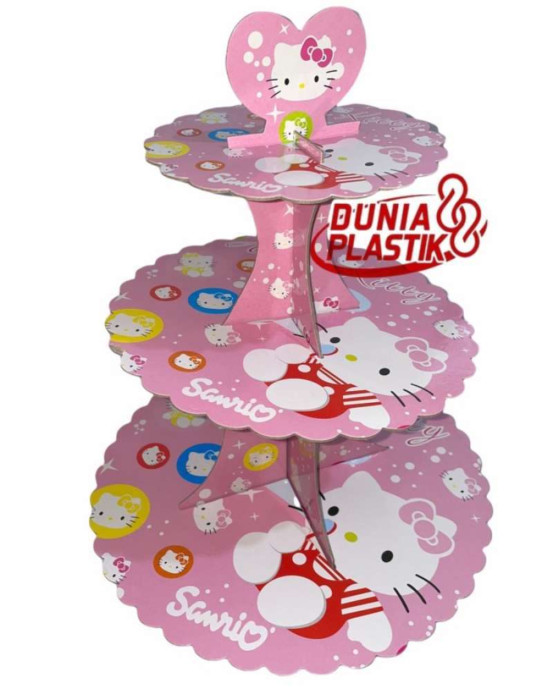 Promo Standing Stand Tempat Kue Cup Cake Cupcake 3 Tier Susun Motif ...