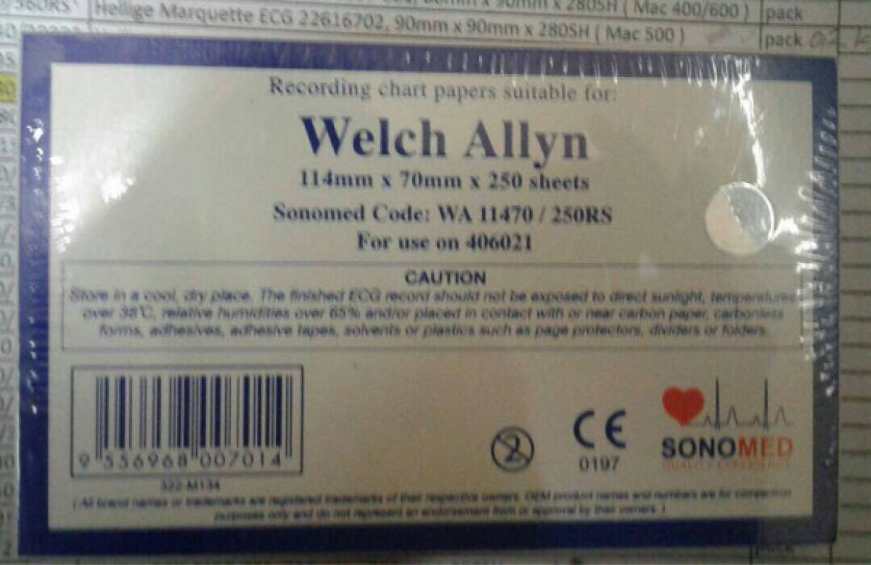 Promo Kertas Ekg Welch Allyn 406021 Uk 114mm X 70mm X 250sh Diskon 23% ...