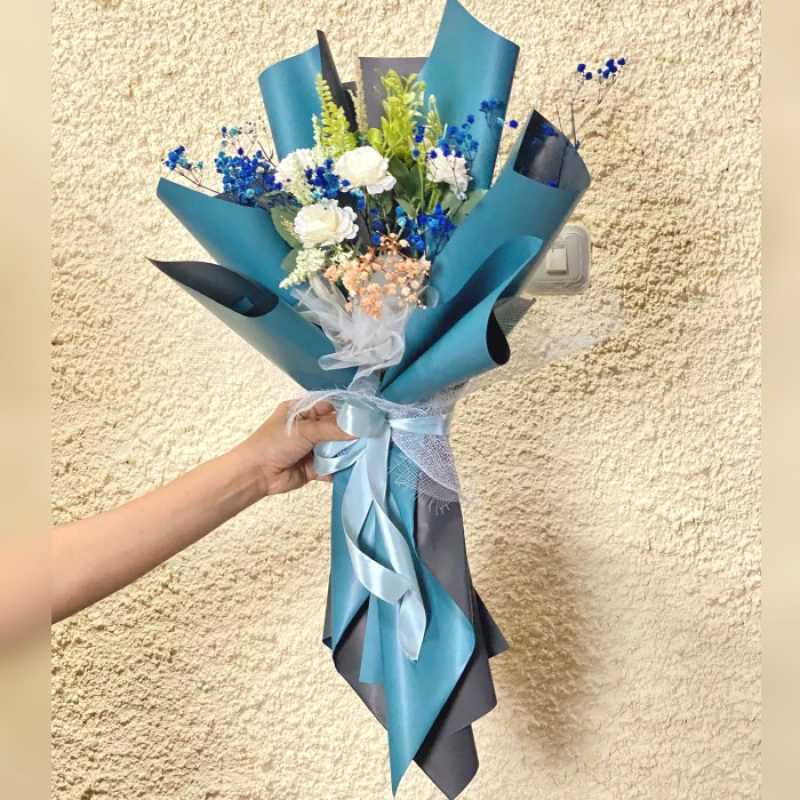 Jual Buket Bunga Palsu Artifisial Artificial Flower Bouquet (t+/- 55 Cm ...