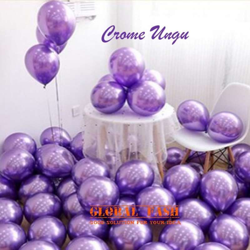 Jual Balon Metalik Chrome Isi 50 / Balon Chrome Per Pack / Balon ...