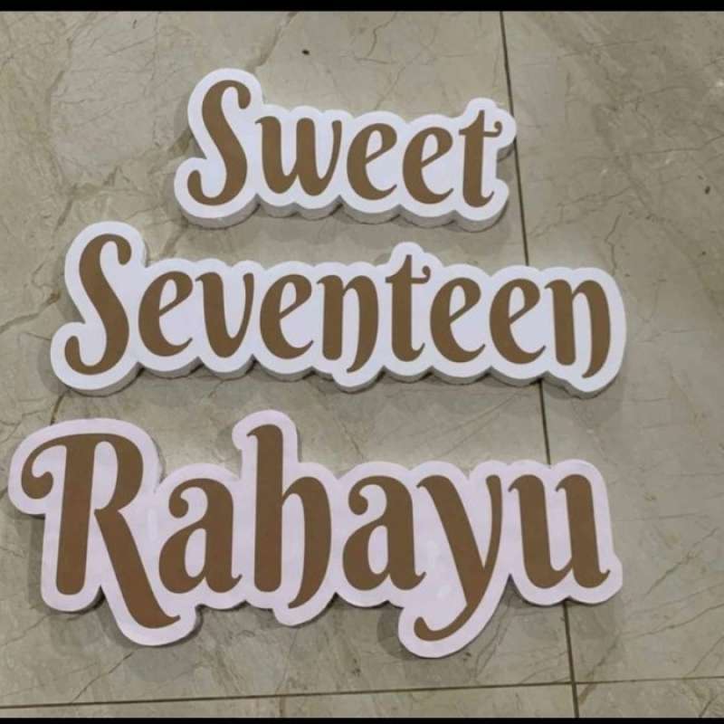 Jual Styrofoam Nama Custom Papan Tulisan Backdrop Birthday Wedding 45 X ...