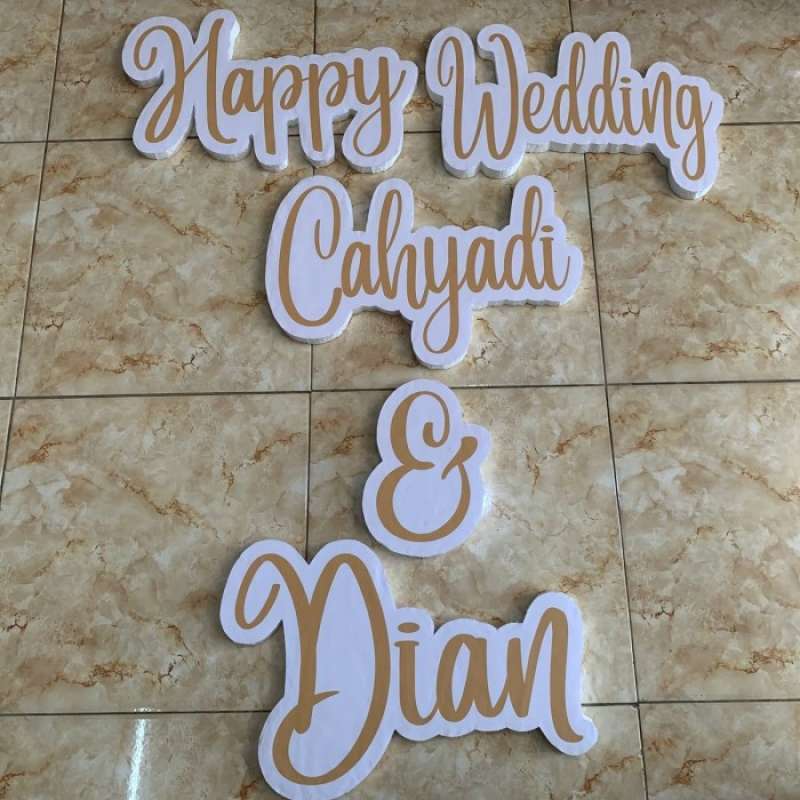 Jual Styrofoam Nama Custom Papan Tulisan Backdrop Birthday Wedding 45 X ...