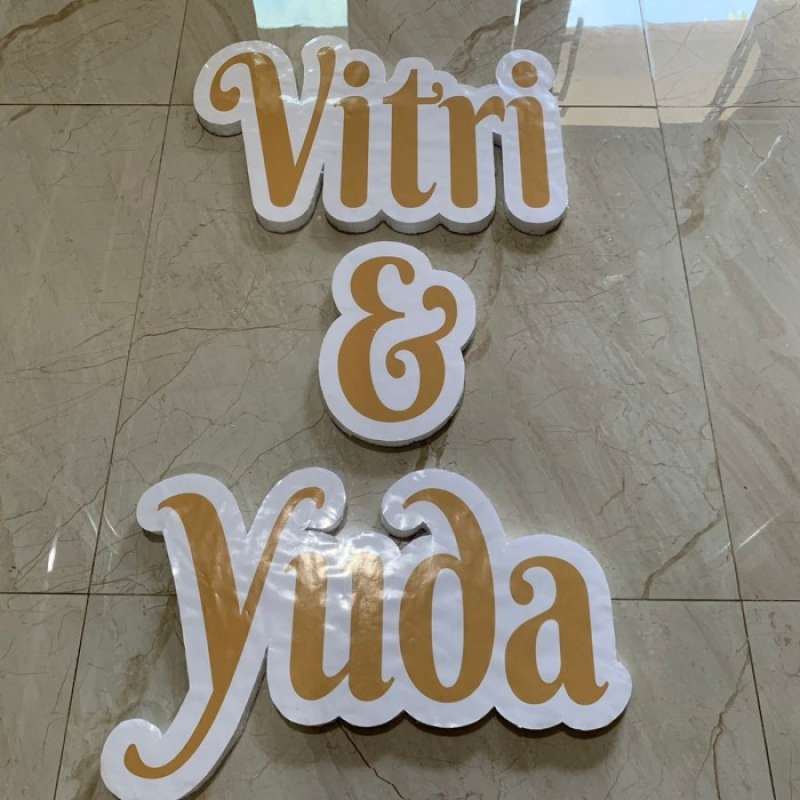 Jual Styrofoam Nama Custom Papan Tulisan Backdrop Birthday Wedding 45 X ...