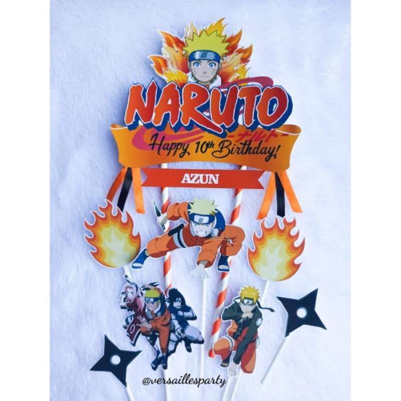 Jual Topper Naruto Fire / Cake Topper Naruto / Hiasan Kue Naruto Api Di ...