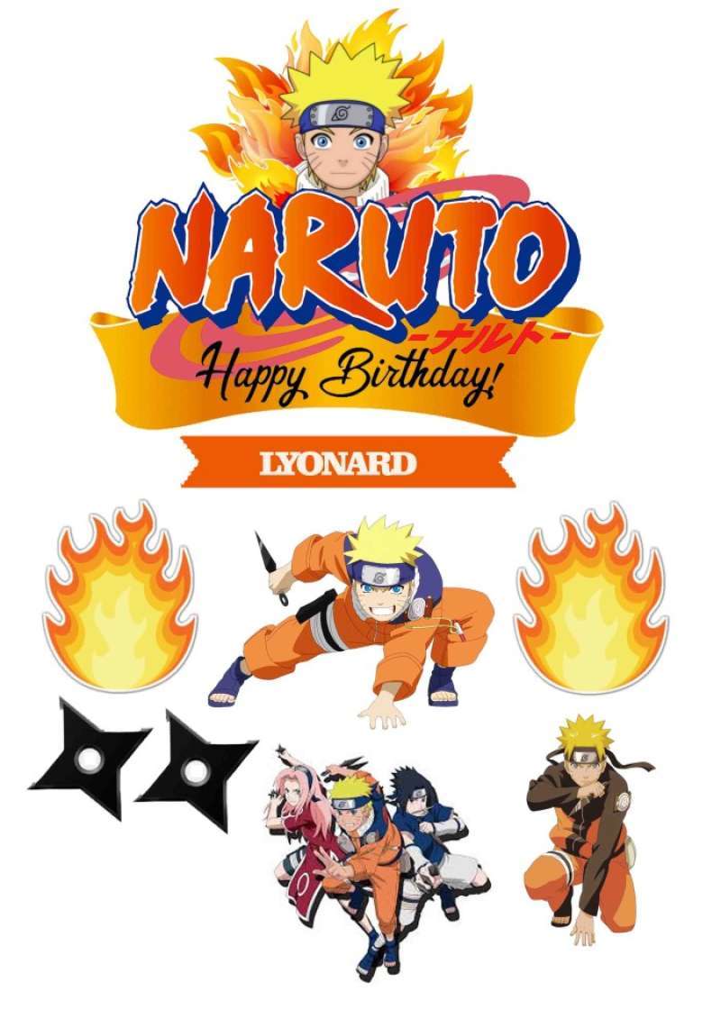 Jual Topper Naruto Fire / Cake Topper Naruto / Hiasan Kue Naruto Api Di ...