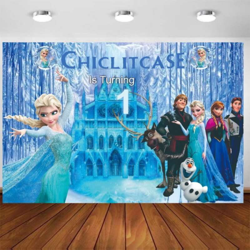 Jual Backdrop Frozen Banner Spanduk Ulang Tahun Elsa Anna Olaf Dekorasi ...