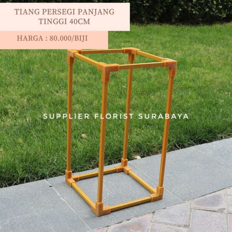 Jual [ecer] Tiang Gold Dekorasi Wedding Cagak Gold Backdrop Bunga Tiang ...